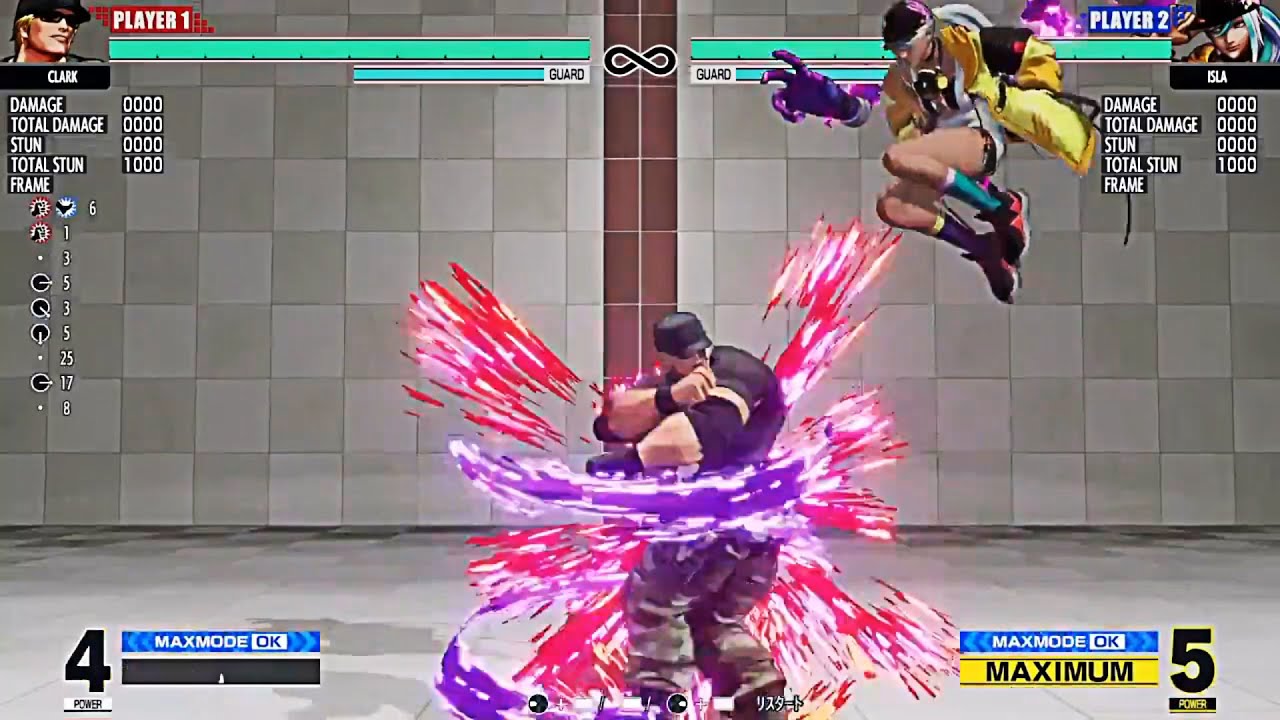 KOF XV: CLARK - SHATTER STRIKE COMBOS - YouTube