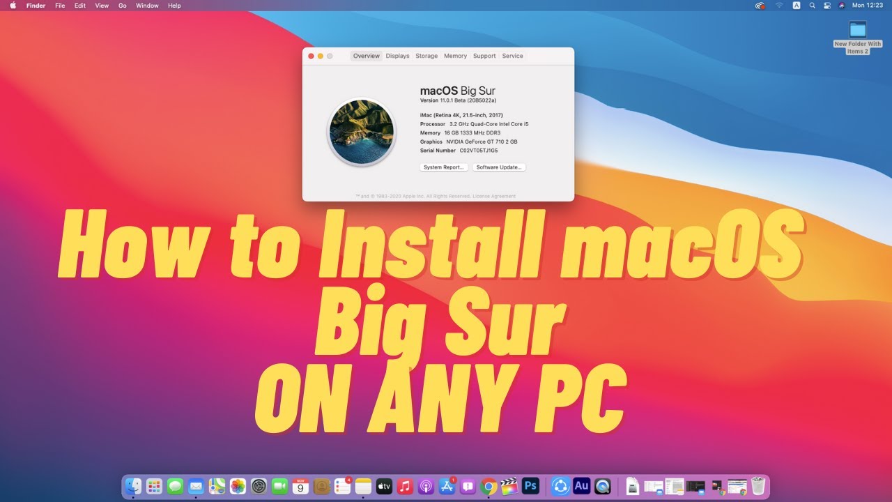 Install macOS BigSur 11.0.1 with OpenCore on any Pc with Graphics card ...