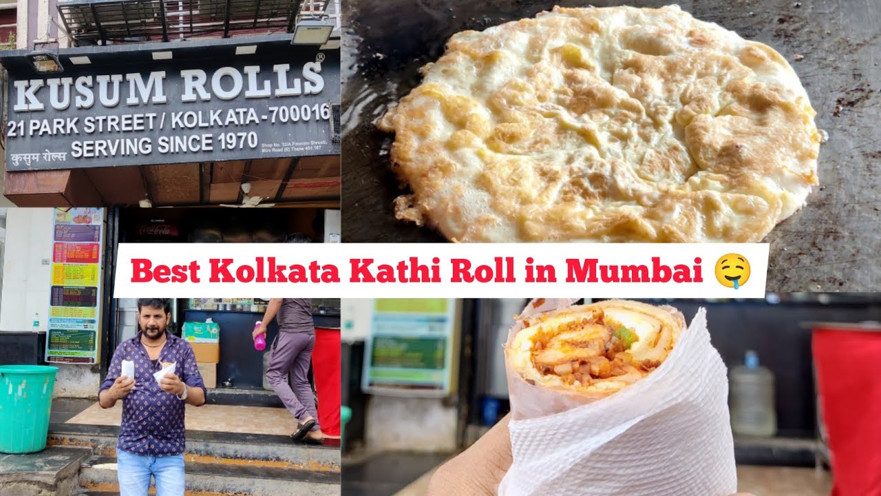 Kolkata Kathi Roll in Mumbai @Kusum Rolls Mira Road | Egg Chicken Kathi ...