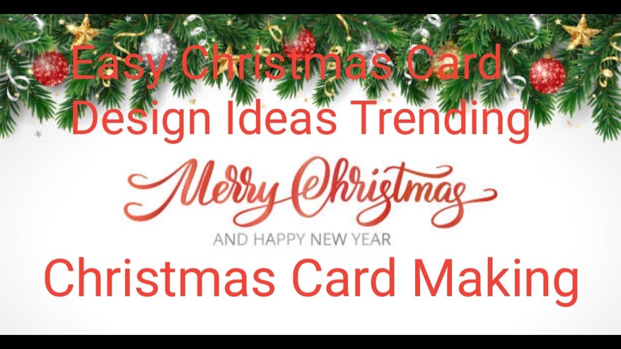 Christmas Card Making||Merry Christmas Card Idea 2024||Easy White Paper ...