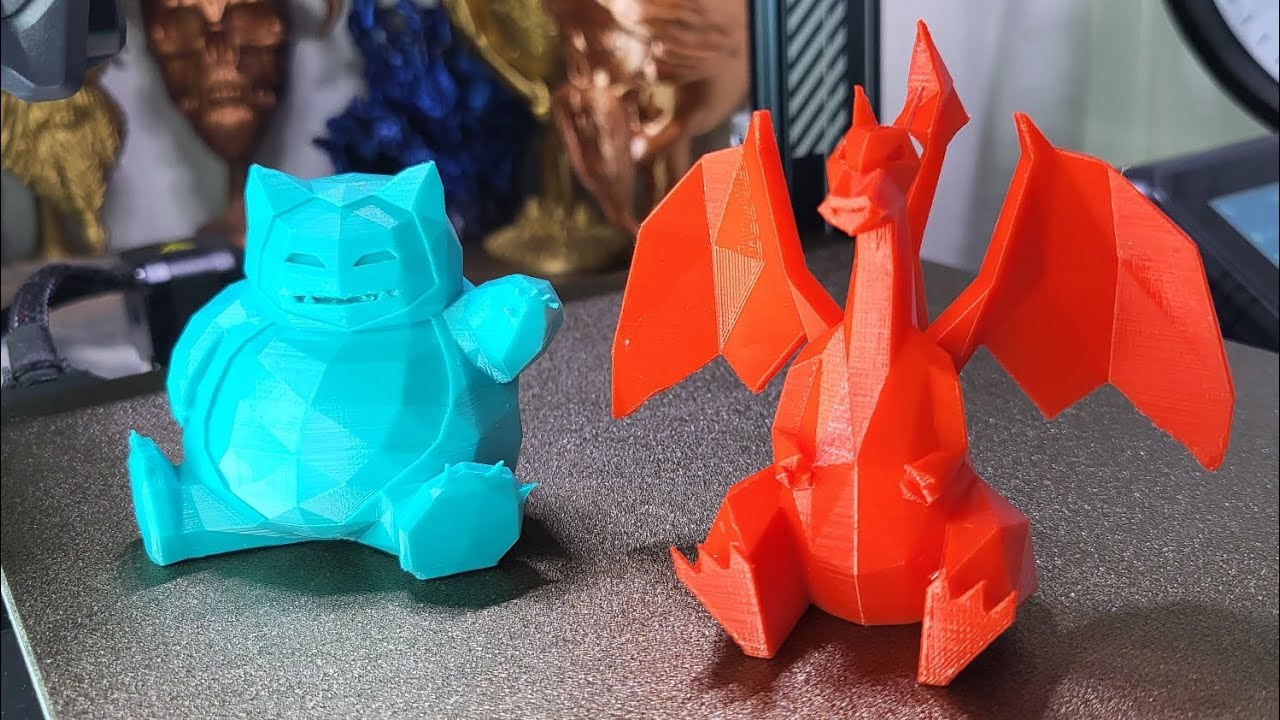 Low Poly Charizard and Snorlax Time-lapse 🕑 - YouTube