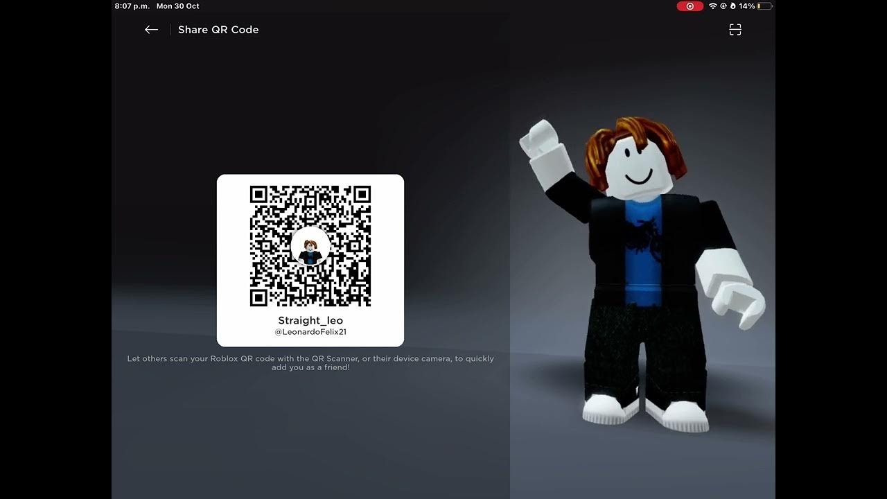 My Roblox QR code to quickly add me as a friend - YouTube