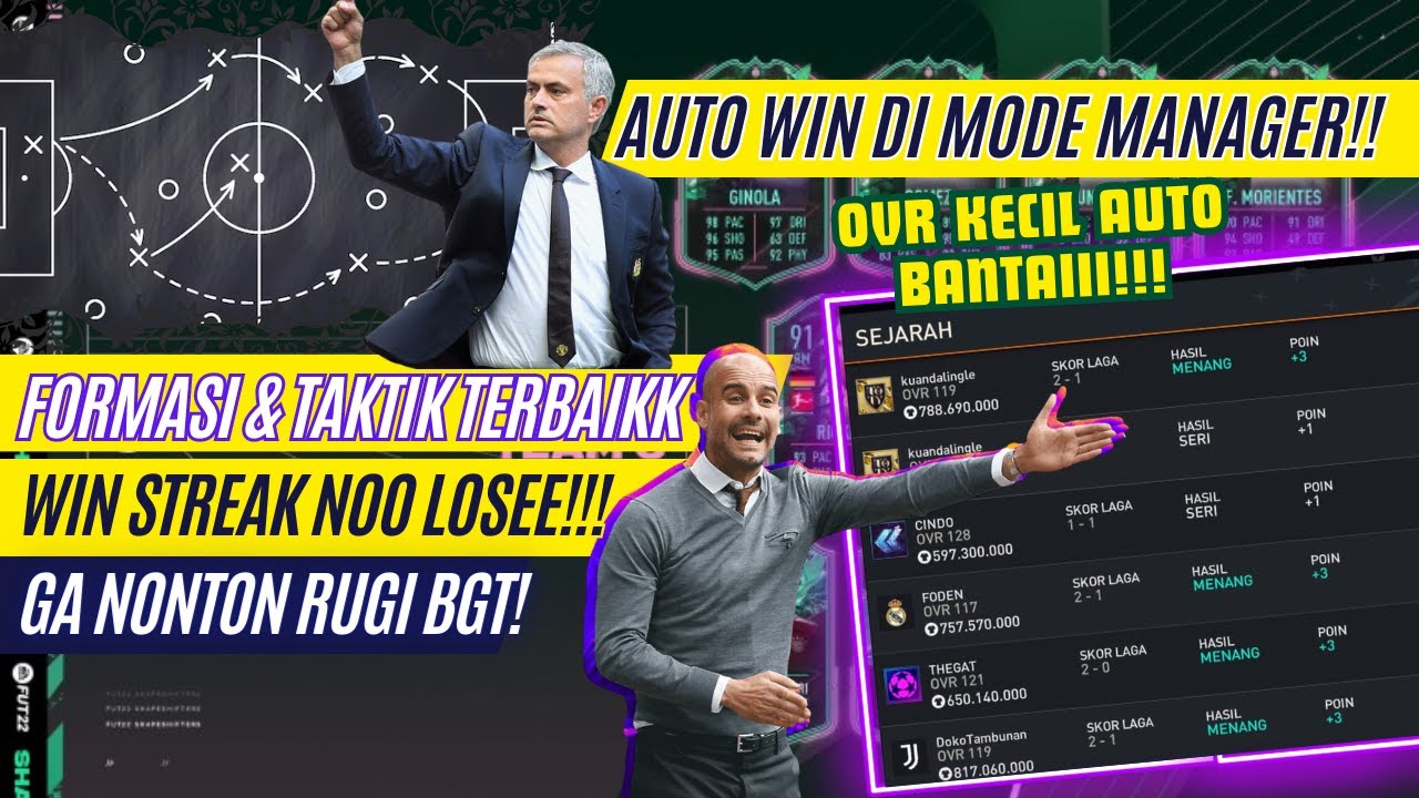 AUTO WIN MODE MANAGER! FORMASI TERBAIK MODE MANAGER! TAKTIK TERBAIK ...