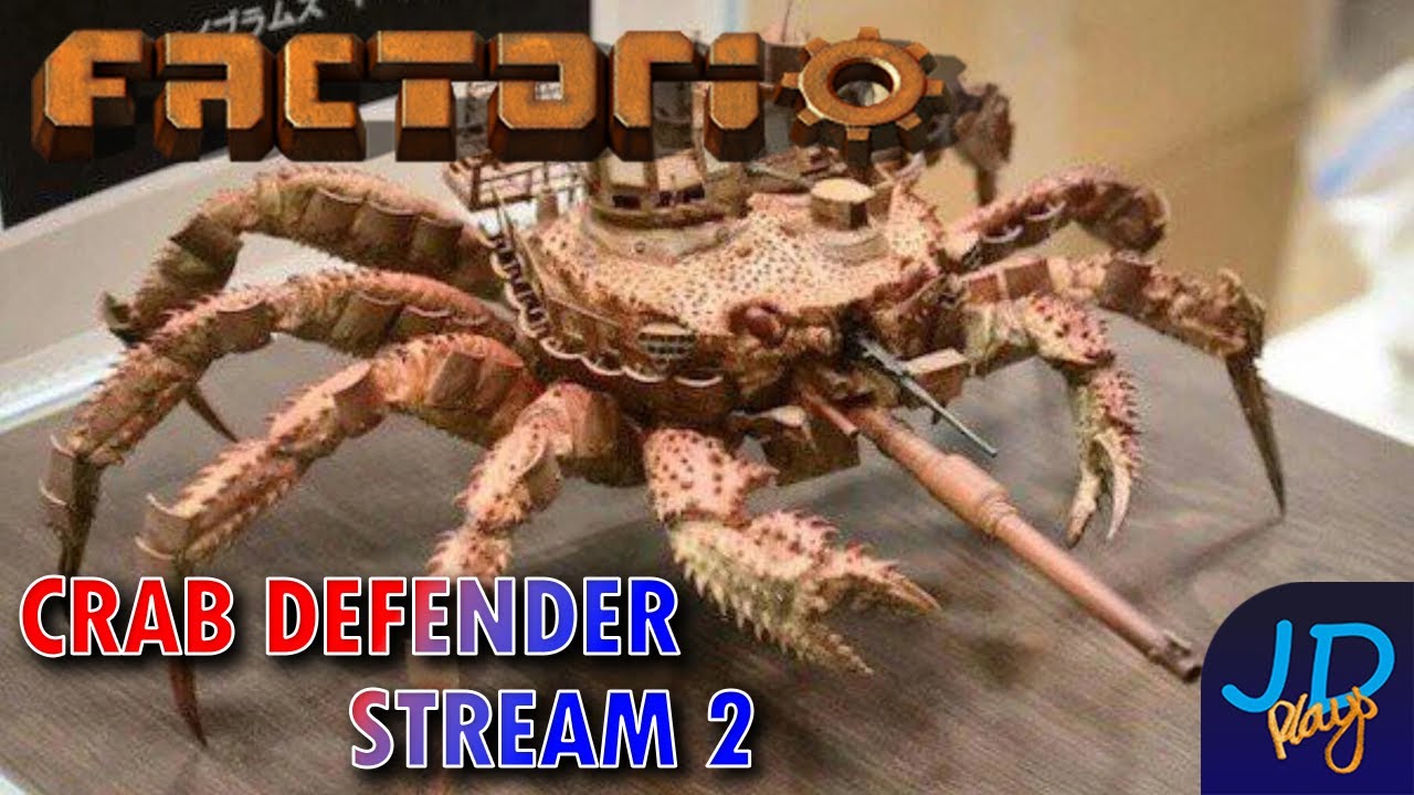 Factorio Crab Defender Stream 2 - YouTube