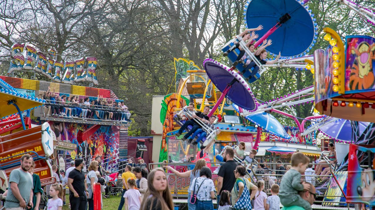 Abington Park Northampton Easter Funfair 2022 - YouTube