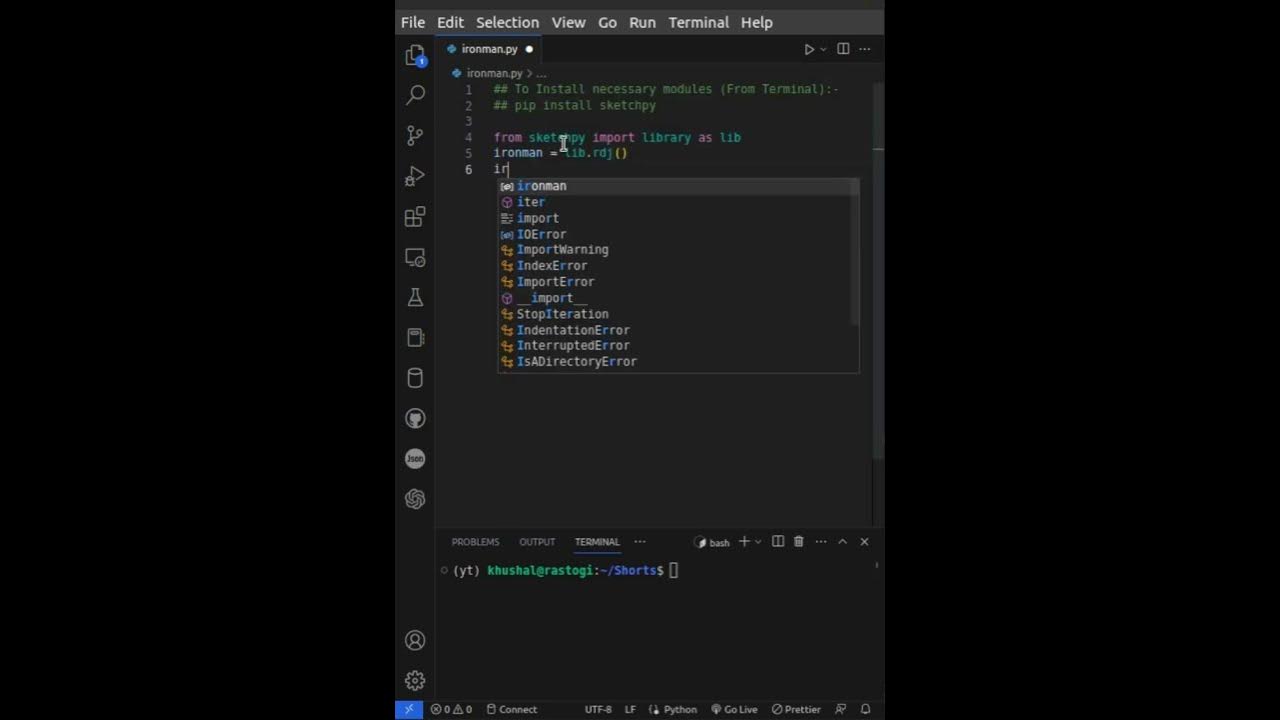 Iron Man (Robert Downey Jr) Portrait using Python 🔥🔥 - YouTube