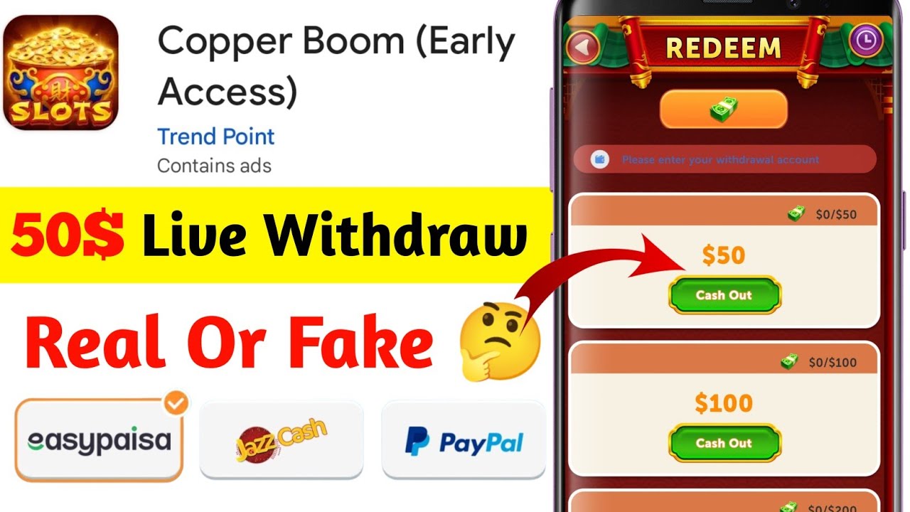 Copper Boom App Real or Fake | Copper Boom Withdraw Proof | Copper Boom ...