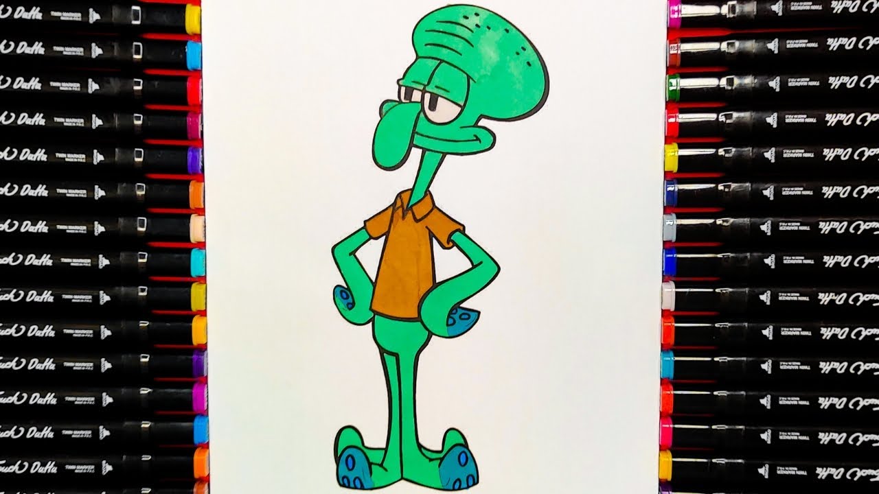 How to Color "Squidward" Character in the Sponge Bob Animation!!! - YouTube