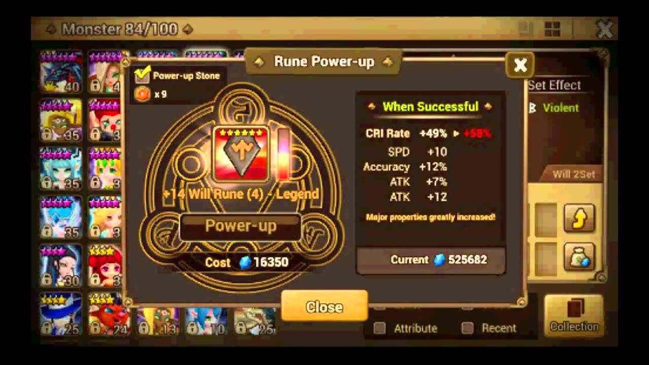 neoCrown plays Summoners War! Rune Power-up Session + Arena Battles ...