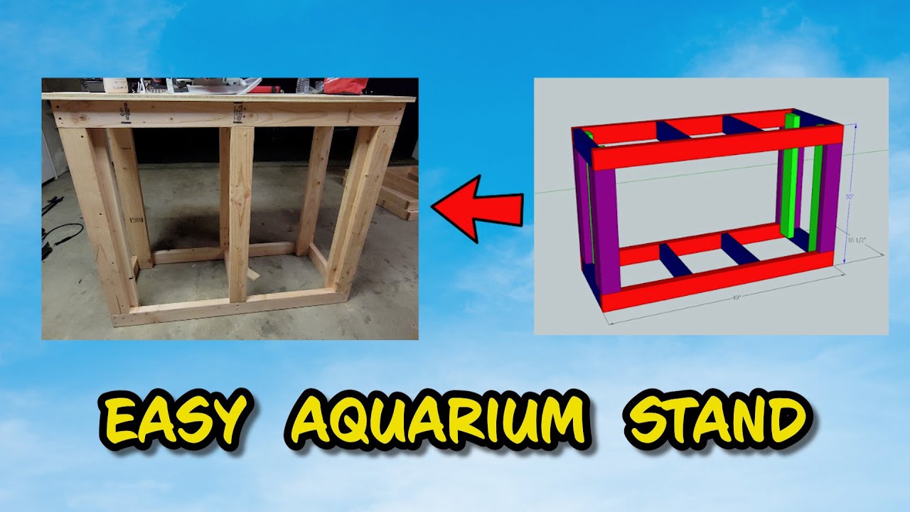 How to Build an Aquarium Stand | Simple 2x4 Fish Tank Stand Tutorial ...