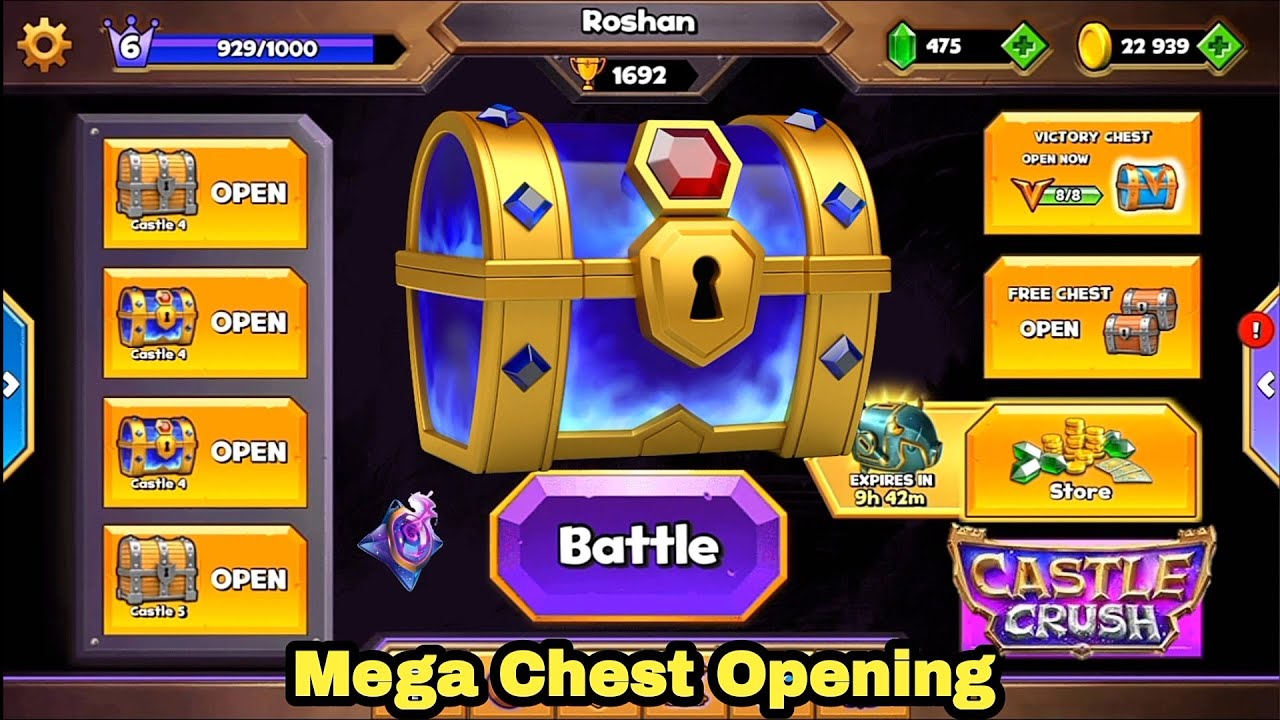 Mega Chest Opening! Can I Get Legendary? Castle Crush - YouTube