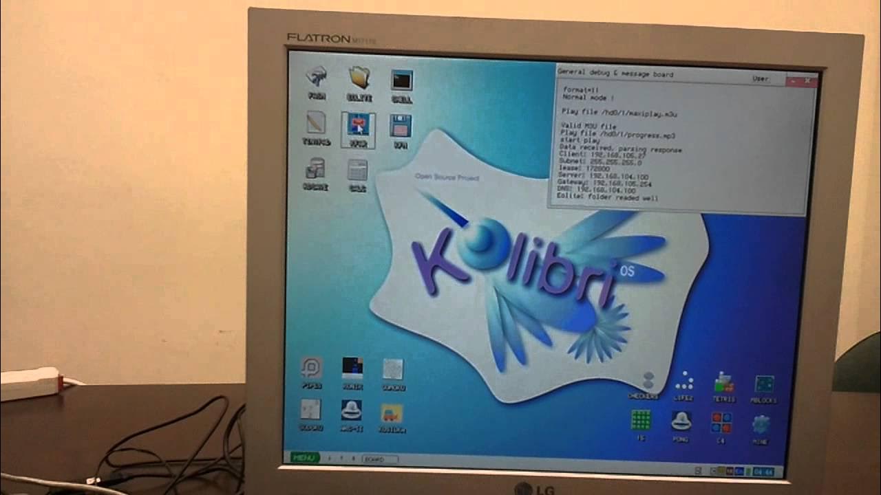 KolibriOS on eBox-3350MX (tiny x86 PC): take 2 - YouTube
