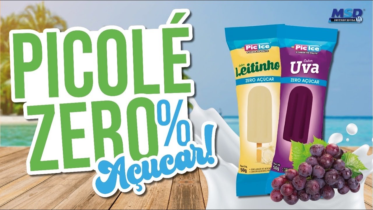 PICOLÉ ZERO AÇÚCAR UVA E LEITINHO - PIC ICE ZERO - YouTube