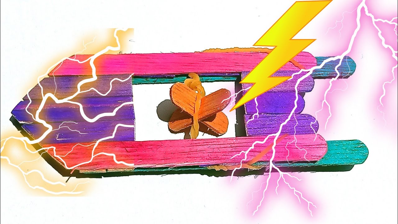 How to Make an Elastic Band Paddle Boat, DIY Rubber band Paddle Boat ...