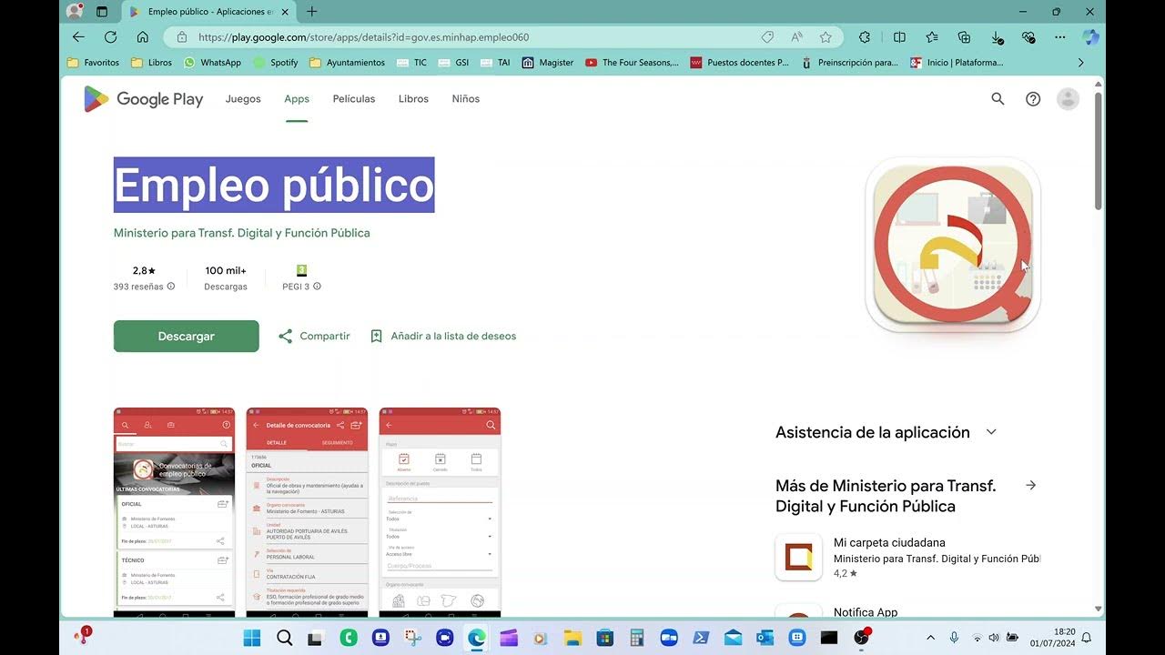 App Empleo público. Prof. Ingeniero Informático Eduardo Rojo Sánchez - YouTube