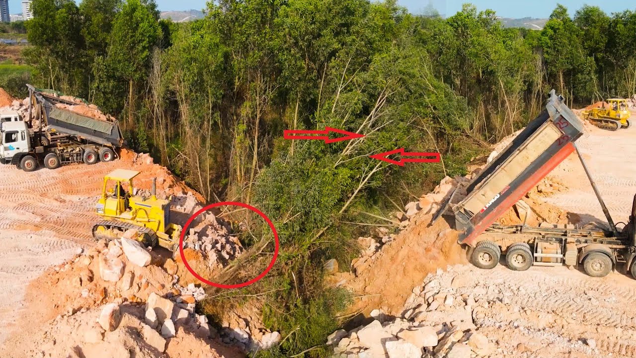 Wonderful Awesome Large Machines Bulldozer Move Forest , Heavy Dump ...