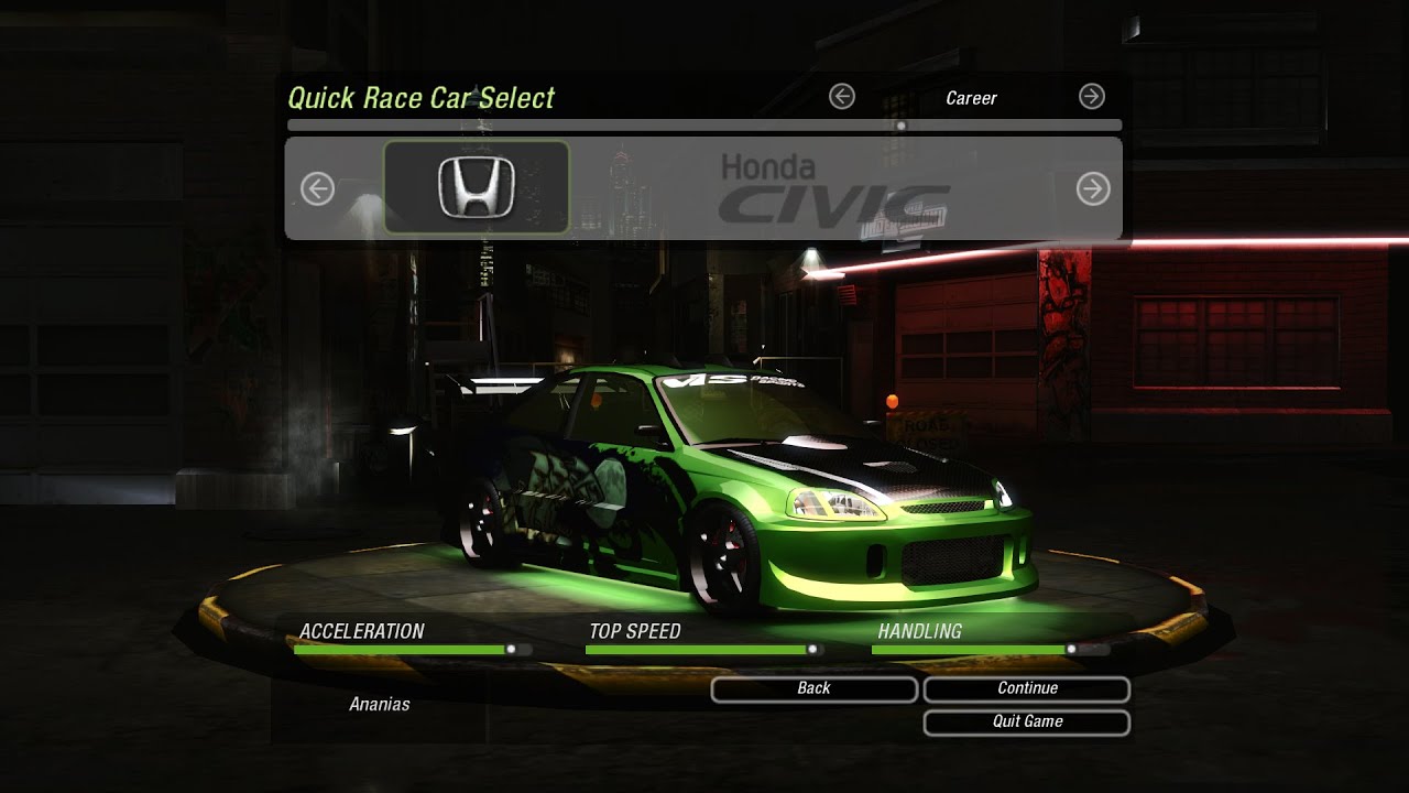 underground2.net | Best MOD for NFSU2! | Honda Civic SI Final Race ...