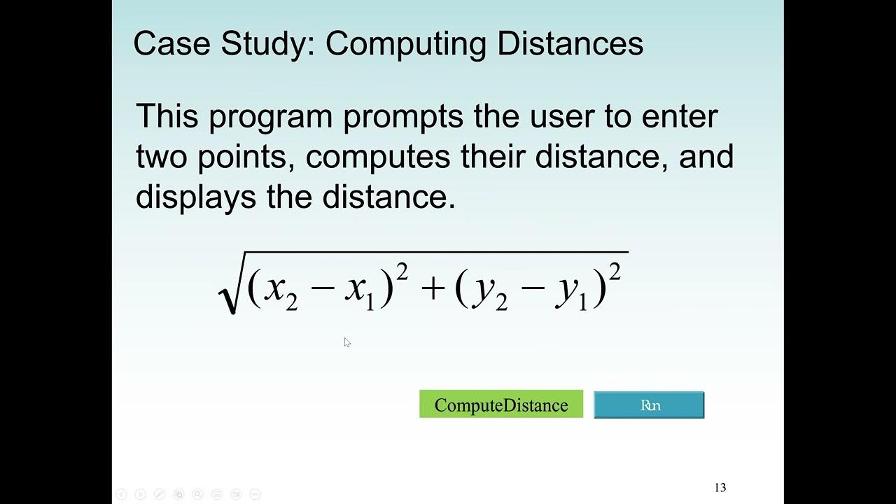 Python: The basic steps to develop a program. Computing Loan Payments and distances between 2 ...