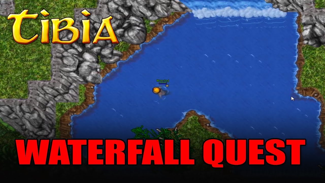 Tibia - Waterfall Quest - LECIMY Z WODOSPADEM - YouTube