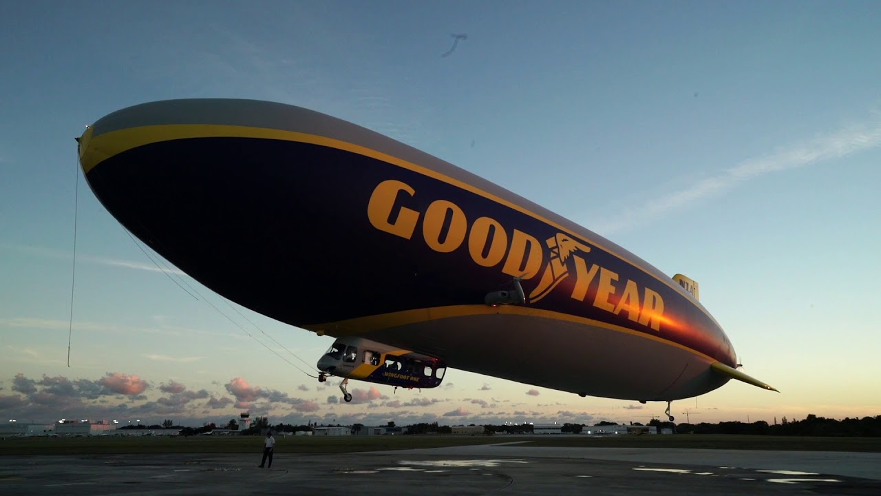 Goodyear Blimp Joins the College Football Hall of Fame - YouTube