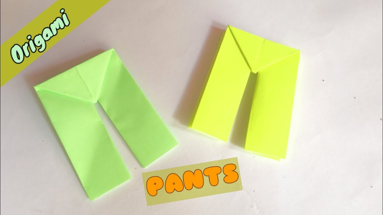 ORIGAMI PANTS || Paper Pants || Easy Paper Crafts - YouTube