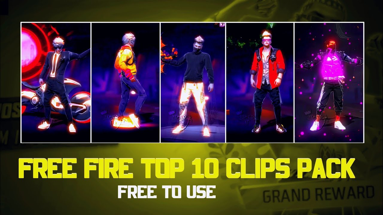 ️Free Fire Top 10 Xml + Cc + Clips ff Clips For Editing🖤ff Emote Clips ...
