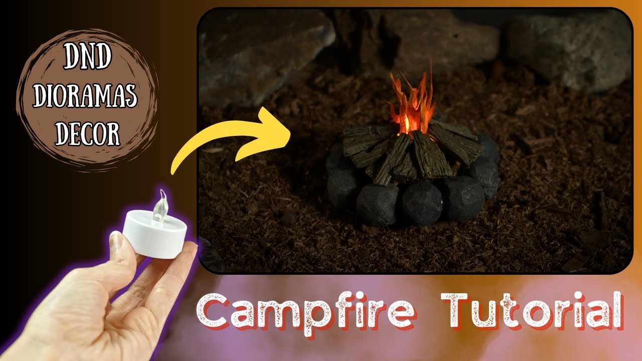 Miniature Campfire Terrain | Quick DnD DIY - YouTube