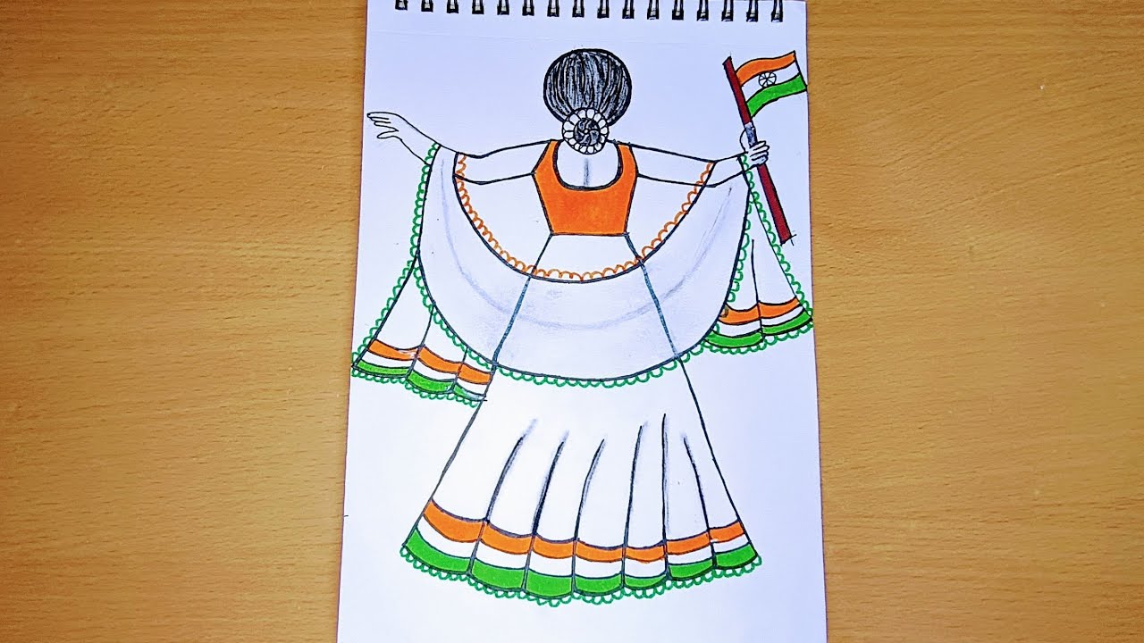 Independence Day Drawing Easy Steps / How to draw 15 august Drawing ...