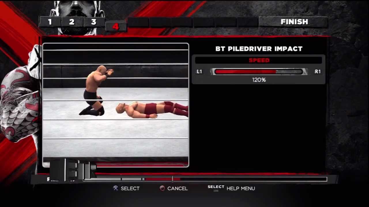 WWE 13 Creations Special Finisher How To Make Reverse Piledriver - YouTube