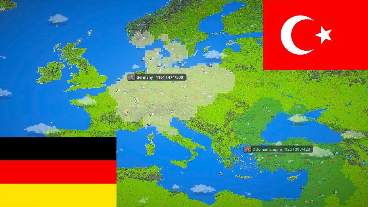 Germany vs Turkey - WorldBox Timelapse - YouTube