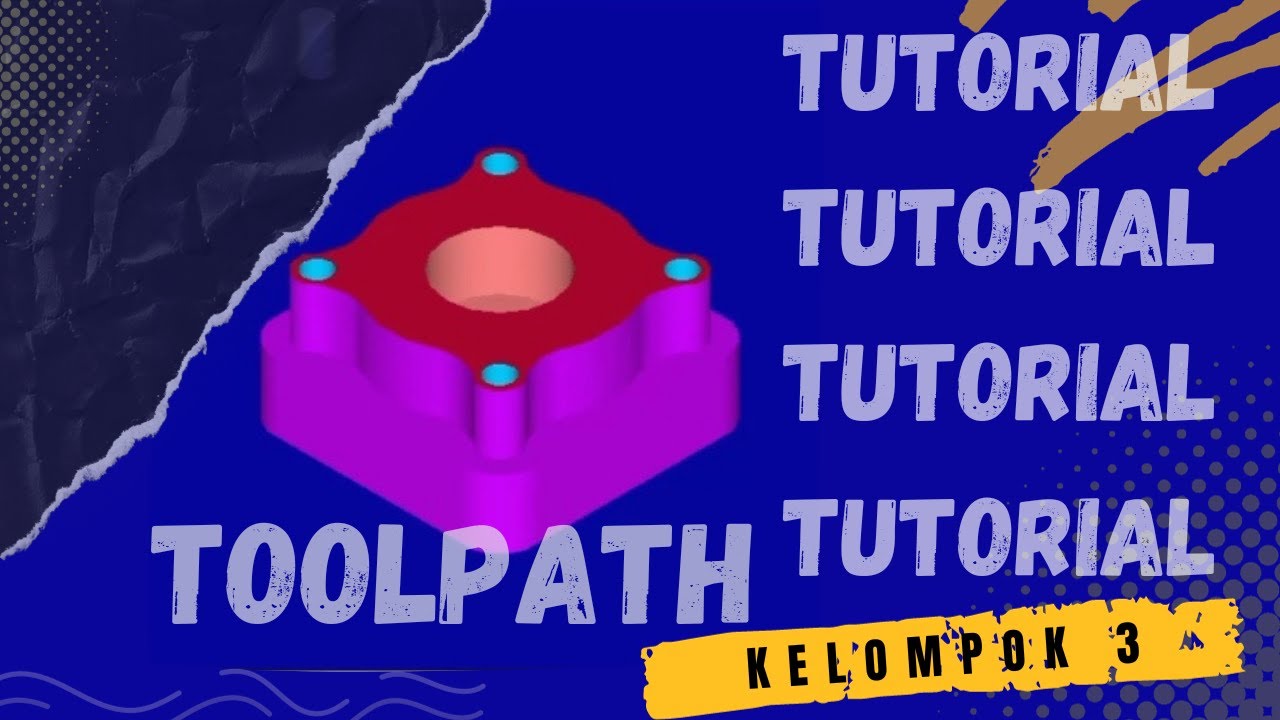 Tutorial toolpath MILLING Bentuk BLOK MESIN - YouTube