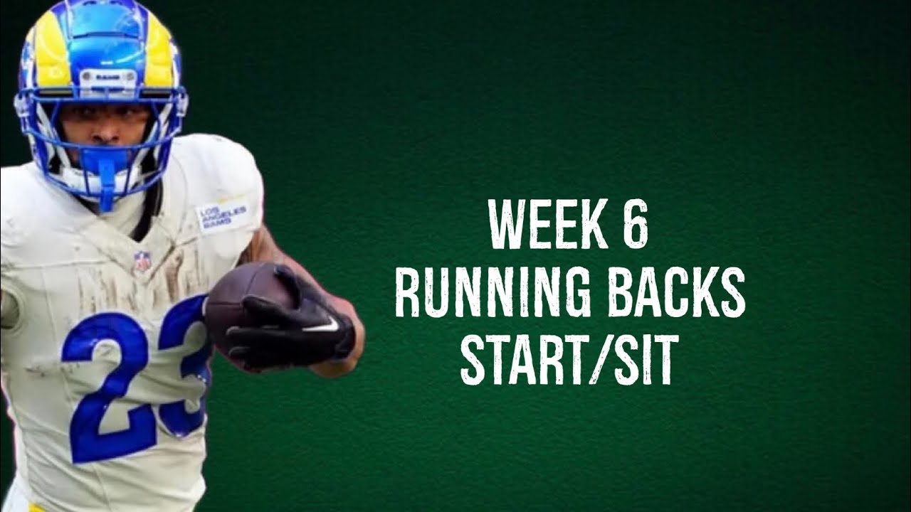 Running Backs Start/Sit (Every Matchup) Week 6 Fantasy Football - YouTube