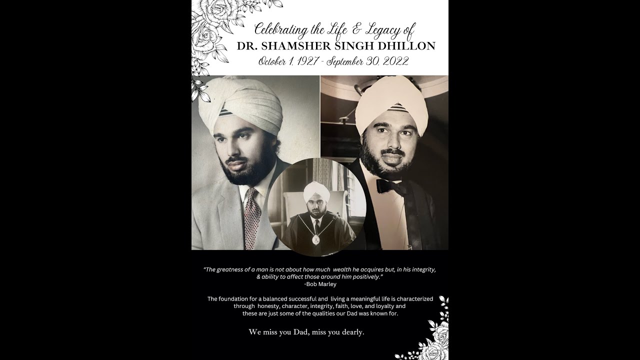 Dr. Shamsher Singh Dhillon Barsi Sukhmani Sahib Path, October 1, 1927 ...