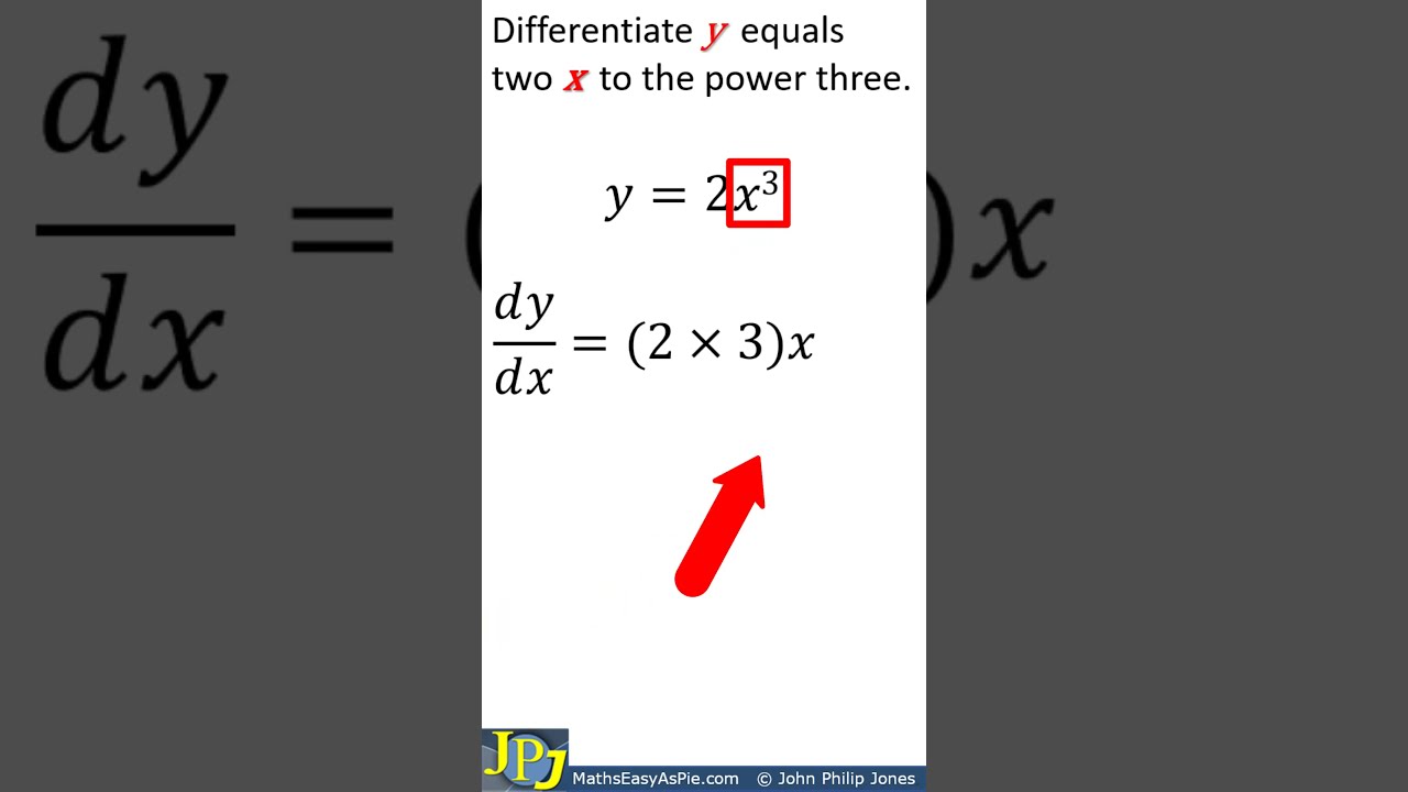 Differentiate Y Equals 2 X To Power 3 YouTube Differentiate Y Equals 2 X To Power 3 YouTube