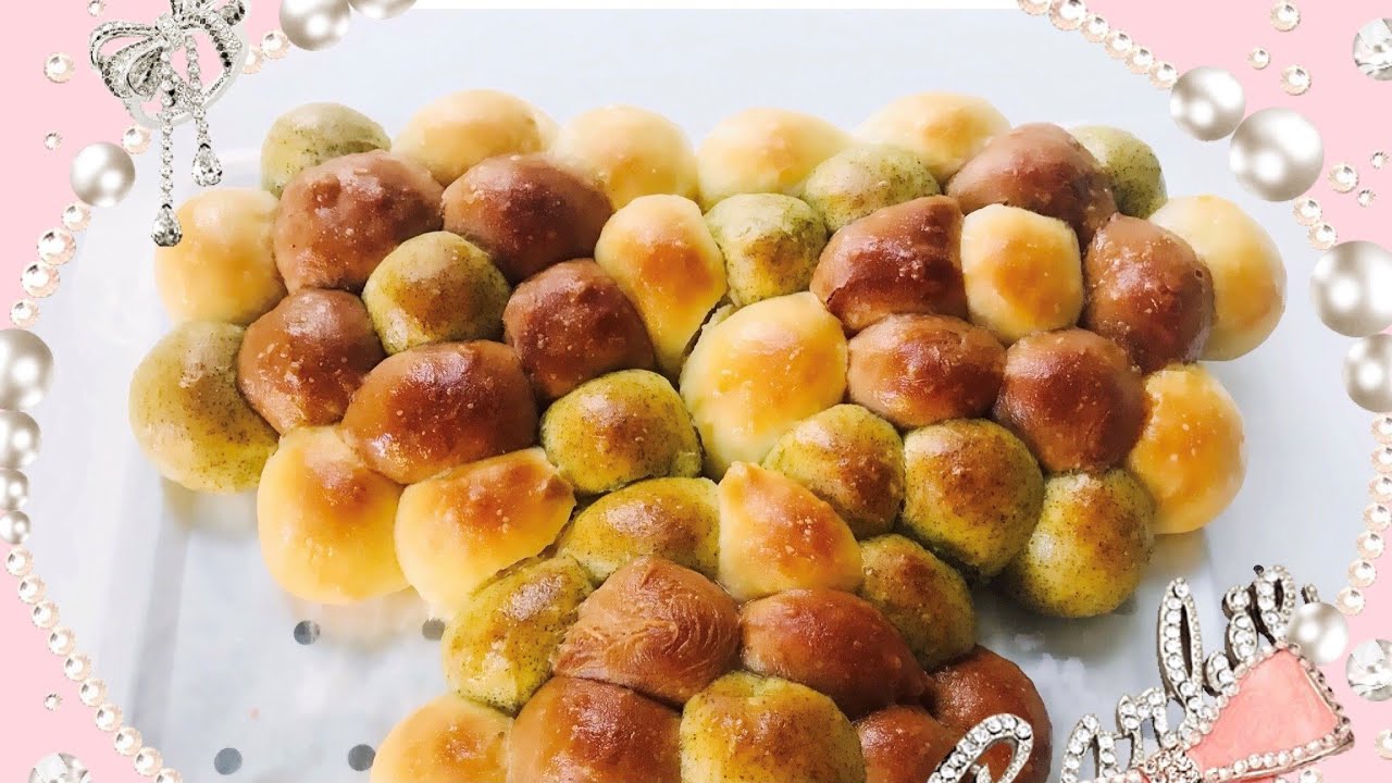 Colourful mini bubble bread | no kneading | so soft and fluffy | you ...