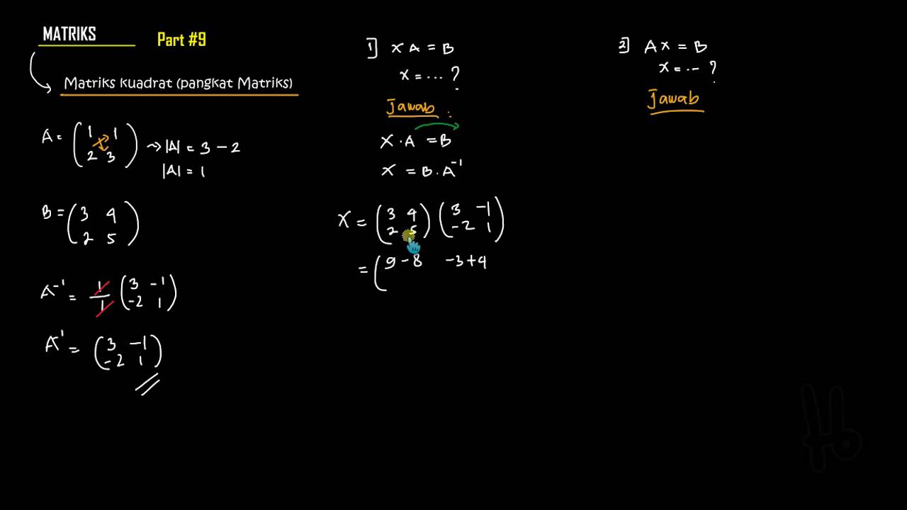 Matriks part12matriks identitas biasa - YouTube