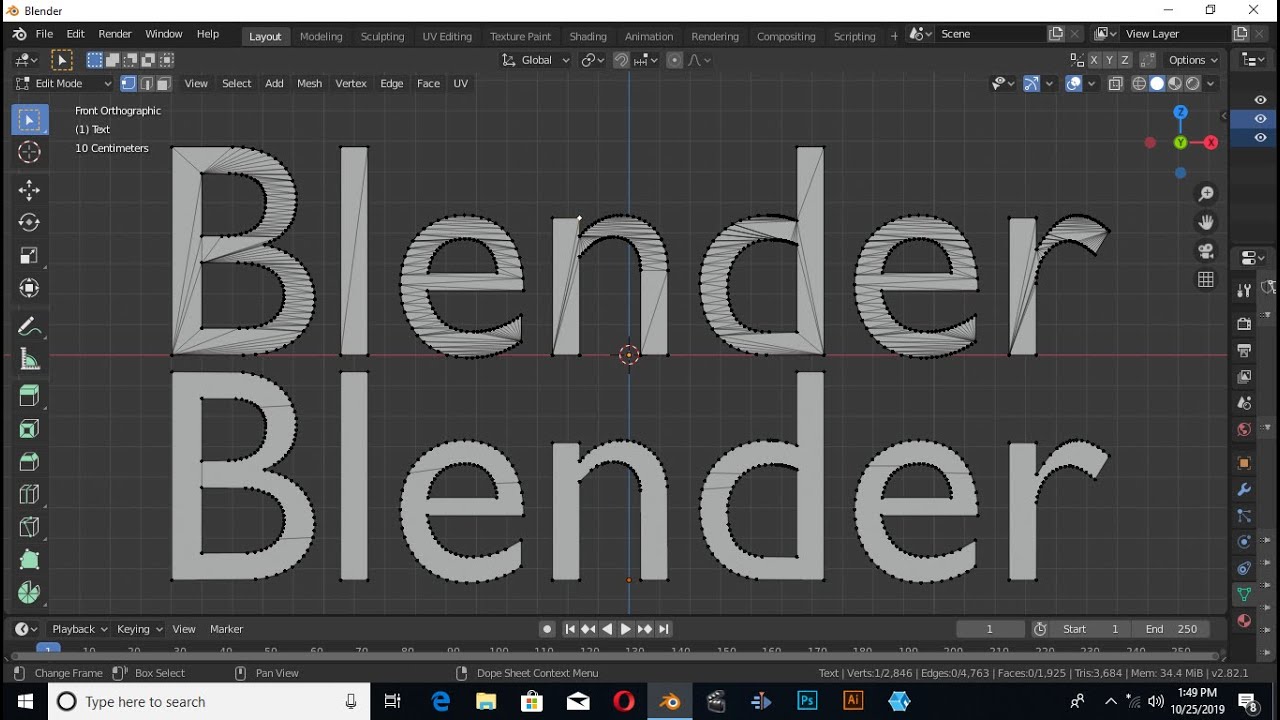 How To Delete Extra Vertices From Text In Blender 2 80 YouTube How To Delete Extra Vertices From Text In Blender 2 80 YouTube