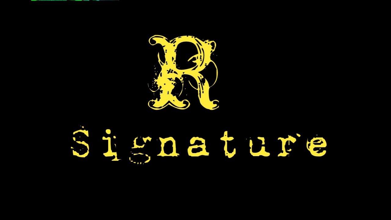 R Name Signature style || Stylish Signature of letter 'R' || How to ...
