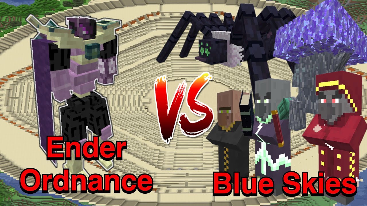 Minecraft |Mobs Battle| Ender Ordnance (World of Bosses) VS Blue Skies ...