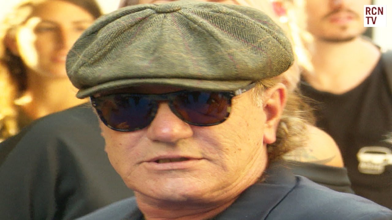AC/DC Brian Johnson Arrives At Spitfire Premiere - YouTube