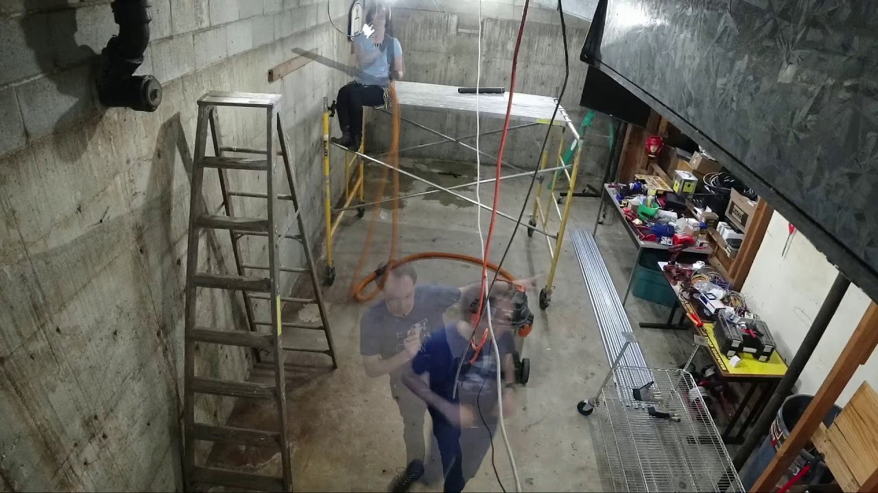 Captain's Blog 4 19 2019 Workshop Ceiling Cleaning and Conduit - YouTube