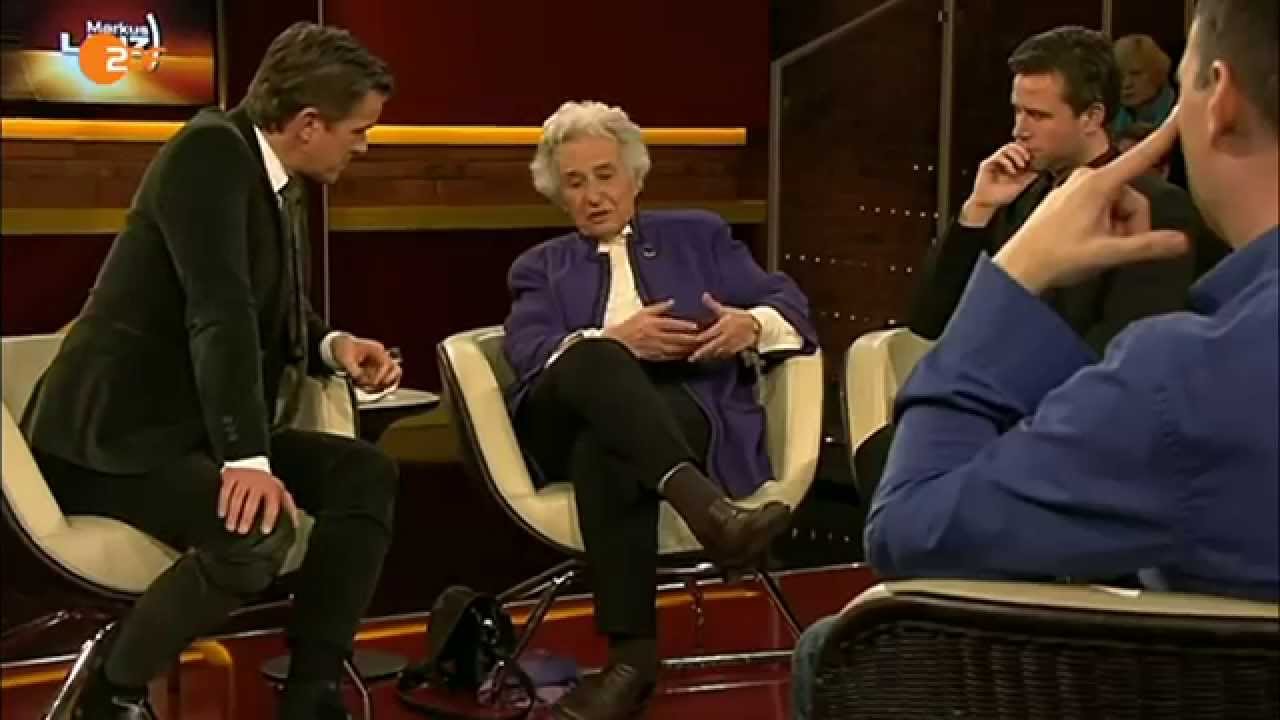 Anita Lasker-Wallfisch und Simon Wallfisch bei Markus Lanz (20. Januar ...