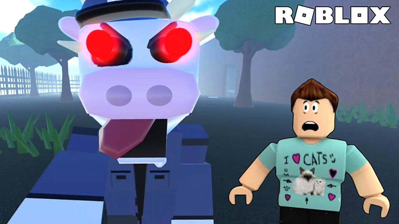 Roblox escape cow cop's prison(scary obby) | Roblox full gameplay in ...