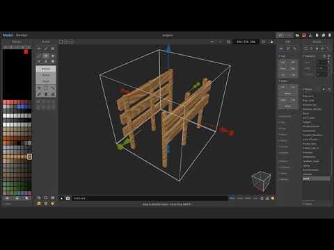 Wood shader for MagicaVoxel - YouTube