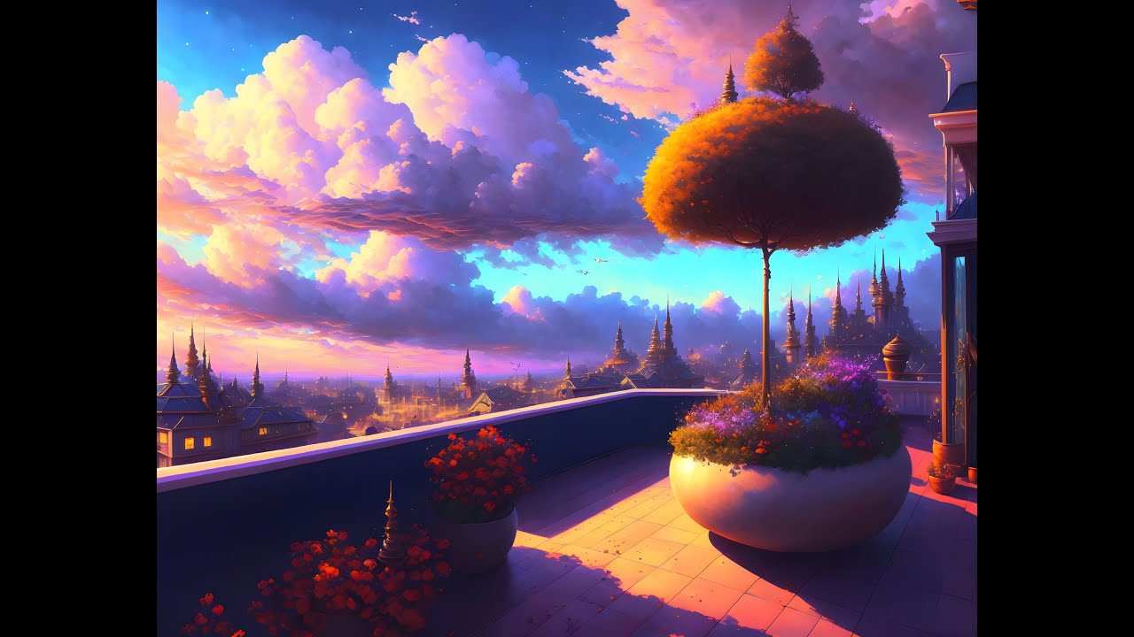 Fantasy Rooftop Ambience - YouTube