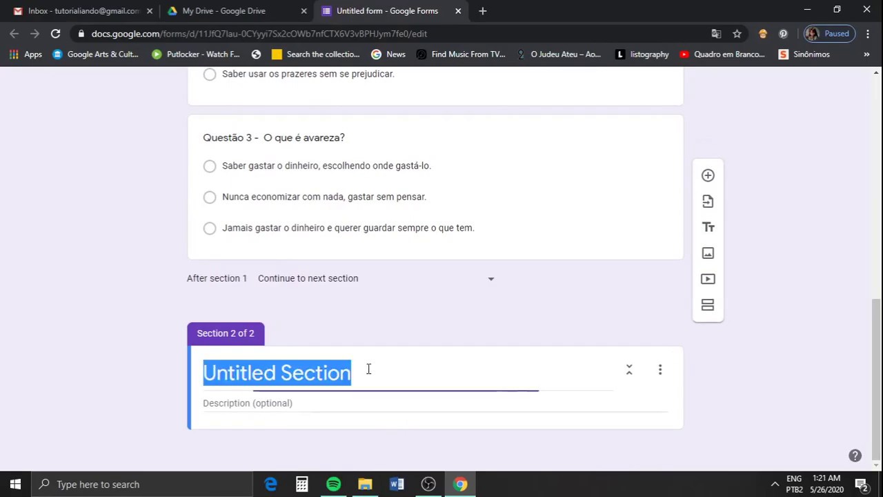 Sobre o Google forms - YouTube