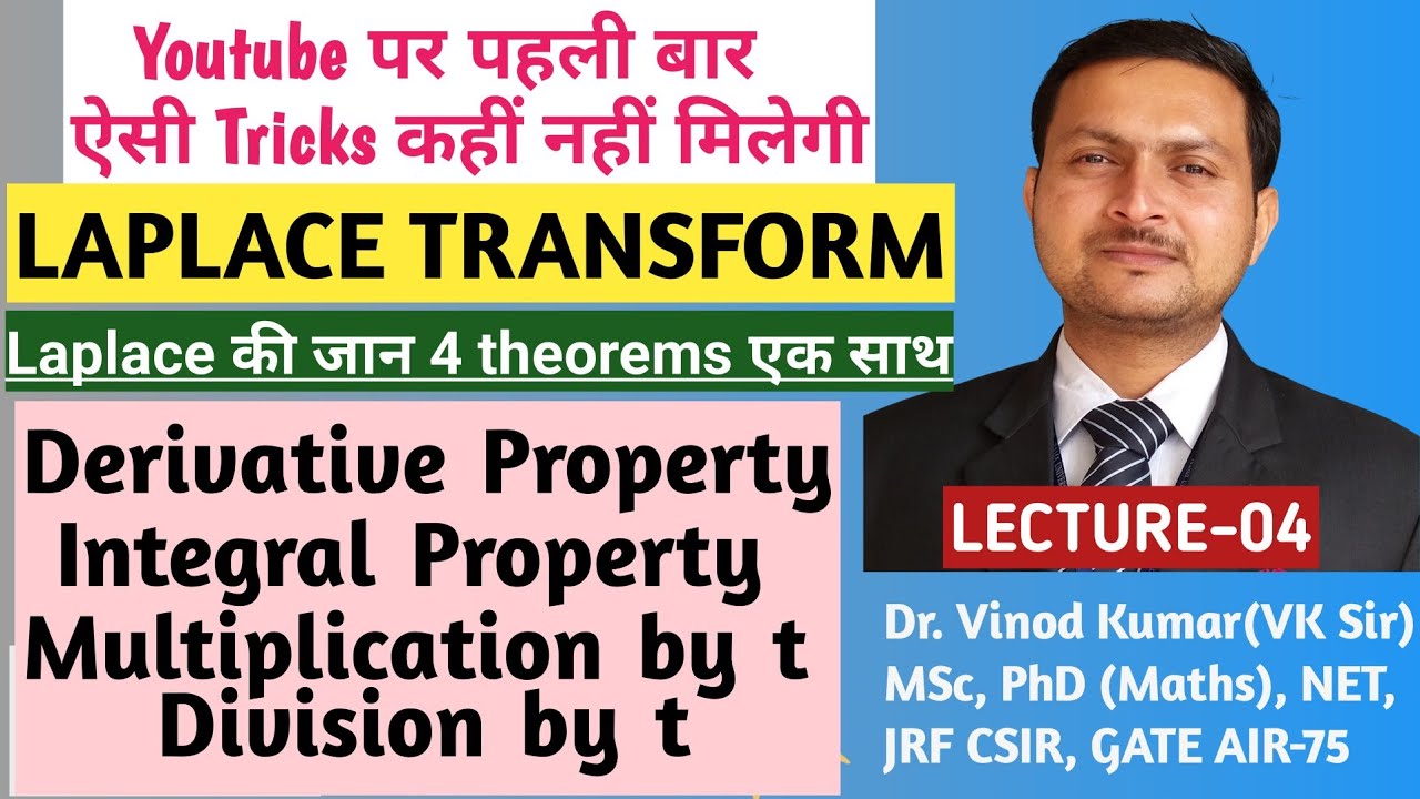 Derivative Property | Integral Property | Multiplication by t ...