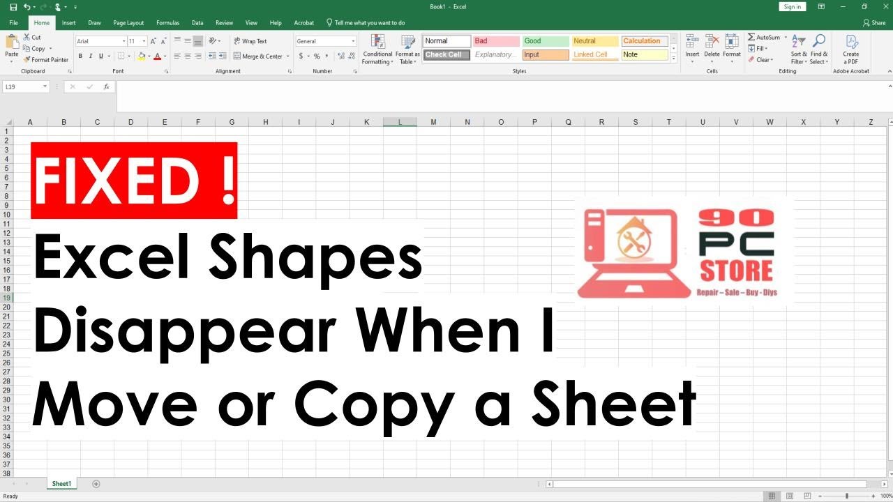 Fixed | Excel Shapes Disappear When Moving or Copying a Sheet ...