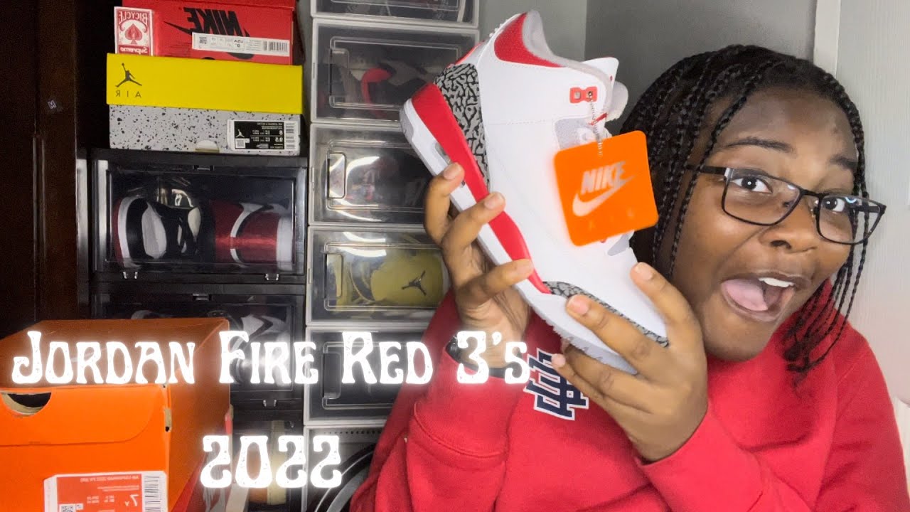 Air Jordan Fire Red 3s 2022 Unboxing & Review - YouTube