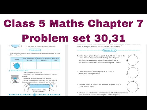 Class 5 Maths | Chapter 7 Circles | Problem set 30,31 | Maharashtra ...